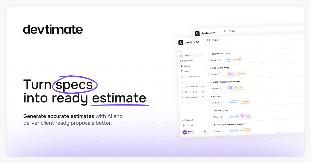 The 2026 guide to automated software estimation | devtimate Blog
